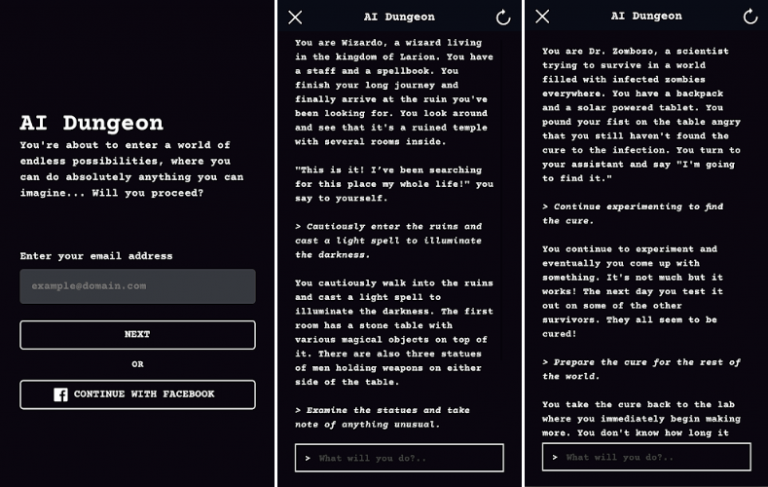AI Dungeon Is Now Available For Both iOS And Android – Mobile Mode Gaming