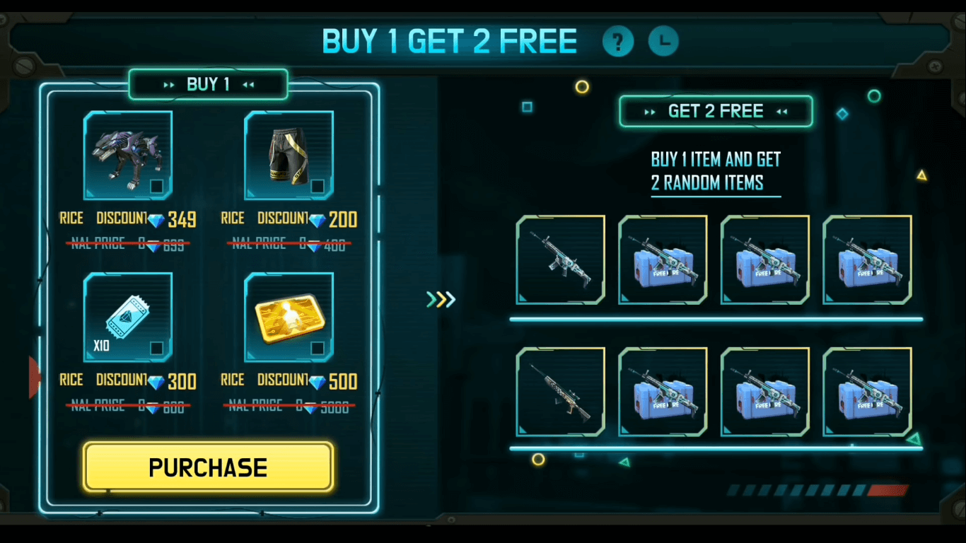 Free Fire Introduced 'Buy 1 Get 2 Free' Event With Free Permanent Gun ...