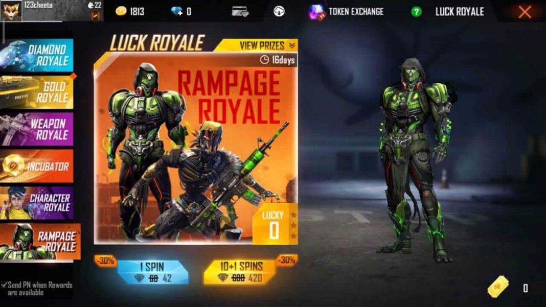 Free Fire Rampage Royale Details: Get Venom Touch Bundle & Hunger ...