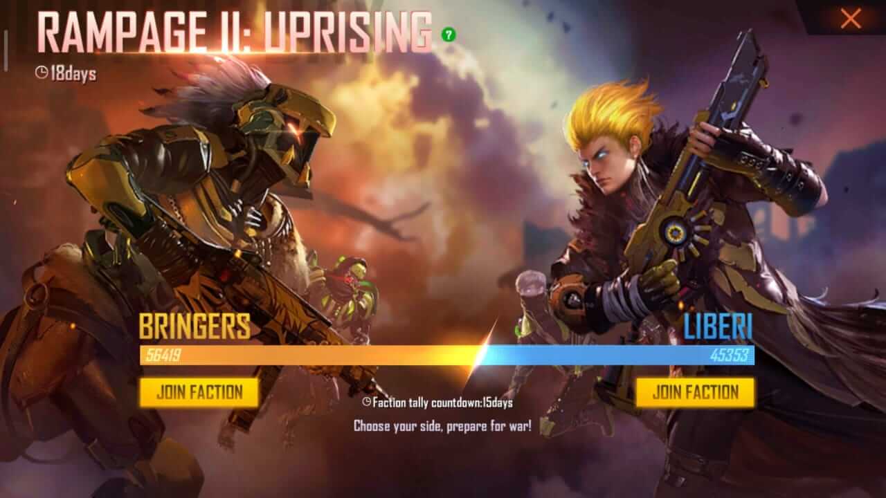 Free Fire Rampage 2: Uprising Event Complete Details – Mobile Mode Gaming