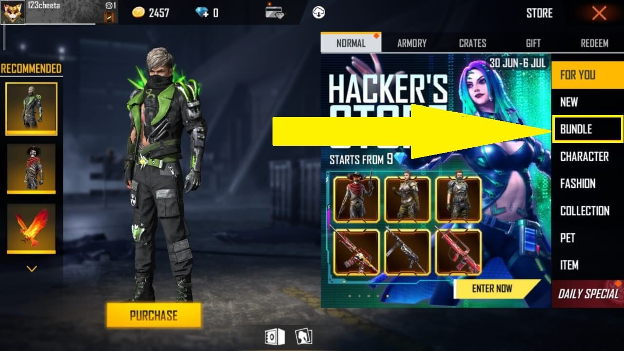 How To Get Bundles/Costumes In Free Fire? - Guide on Buying Bundles ...