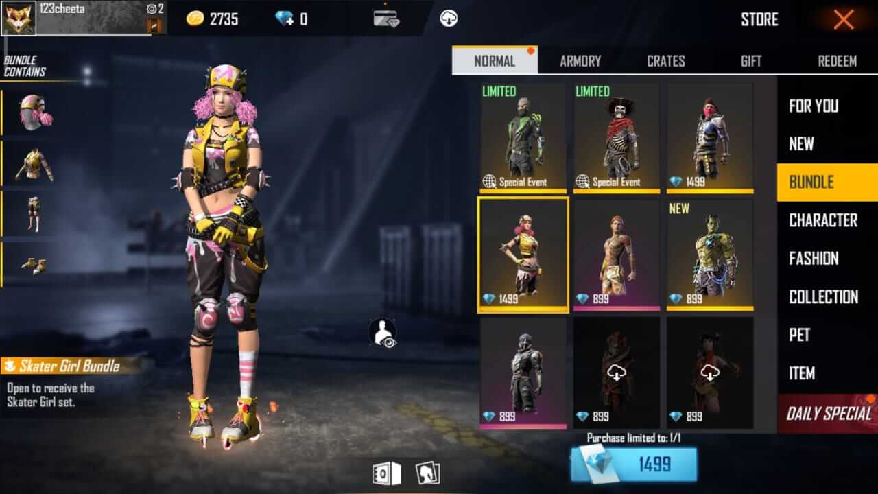 How To Get Bundles/Costumes In Free Fire? - Guide on Buying Bundles ...