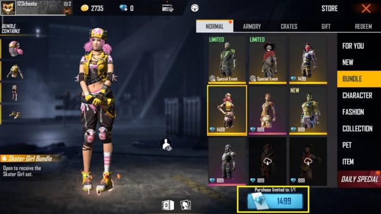 How To Get Bundles/Costumes In Free Fire? - Guide on Buying Bundles ...